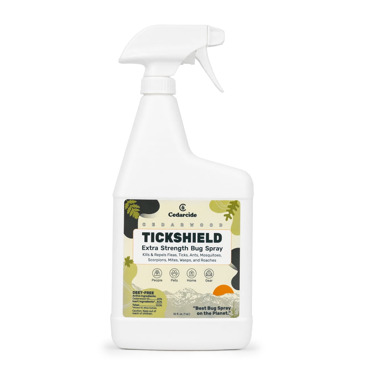 Cedarcide Tickshield Extra Strength: Kills & Repels Fleas, Ticks, Ants ...