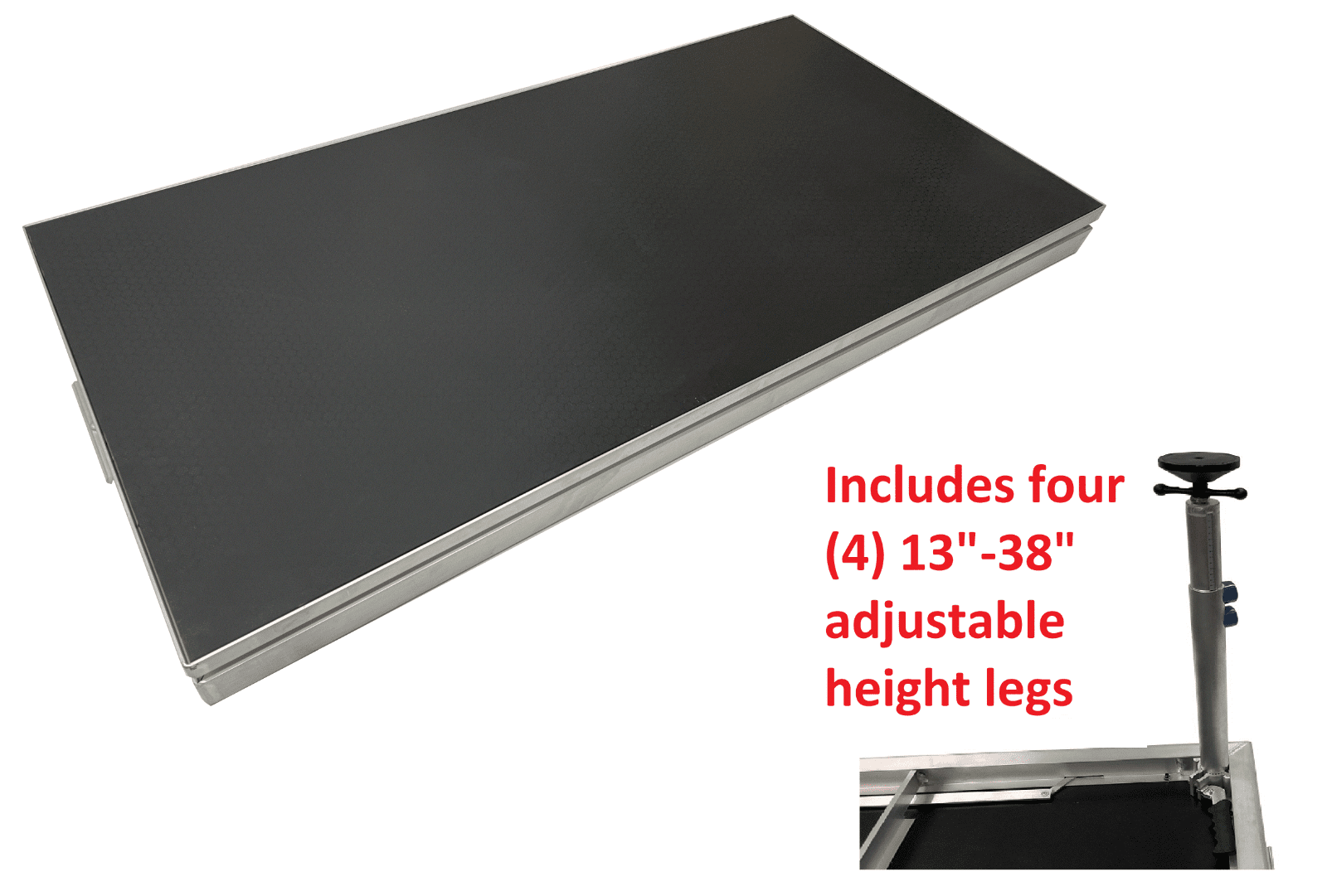 Cedarslink Professional Portable 2FTX4FT Riser Stage Kit System 23"-38 ...