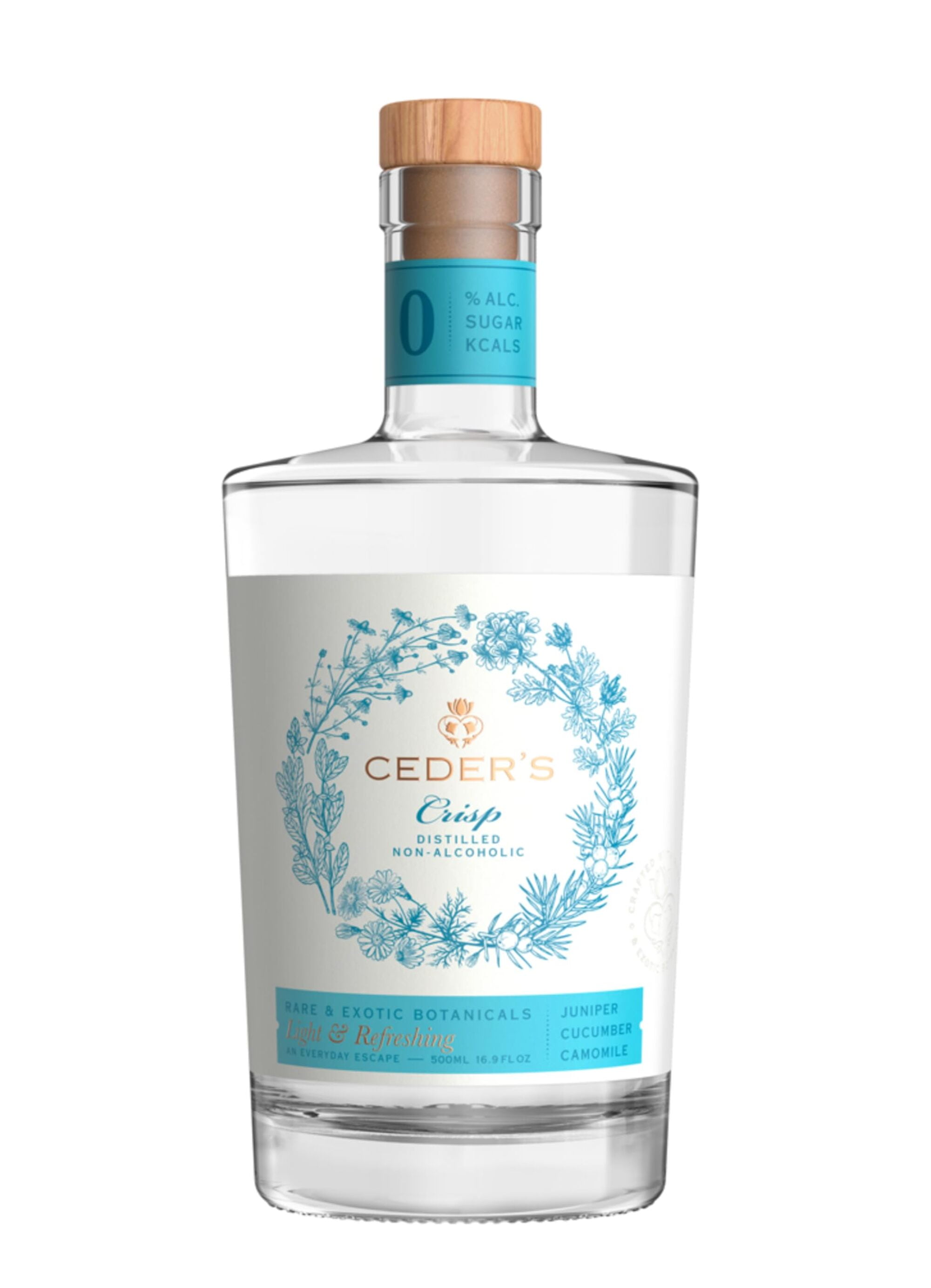 Ceder’s Crisp Distilled Non-Alcoholic Gin Spirit Non-Alcoholic 500ml ...