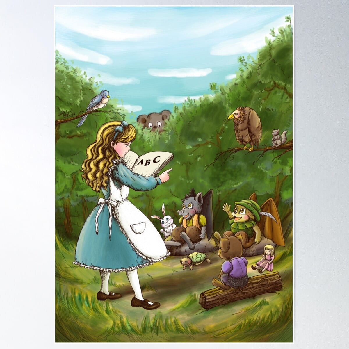 Cedric And Zeke'S Abc Lesson Poster Wall Art, Modern Wall Decor For ...