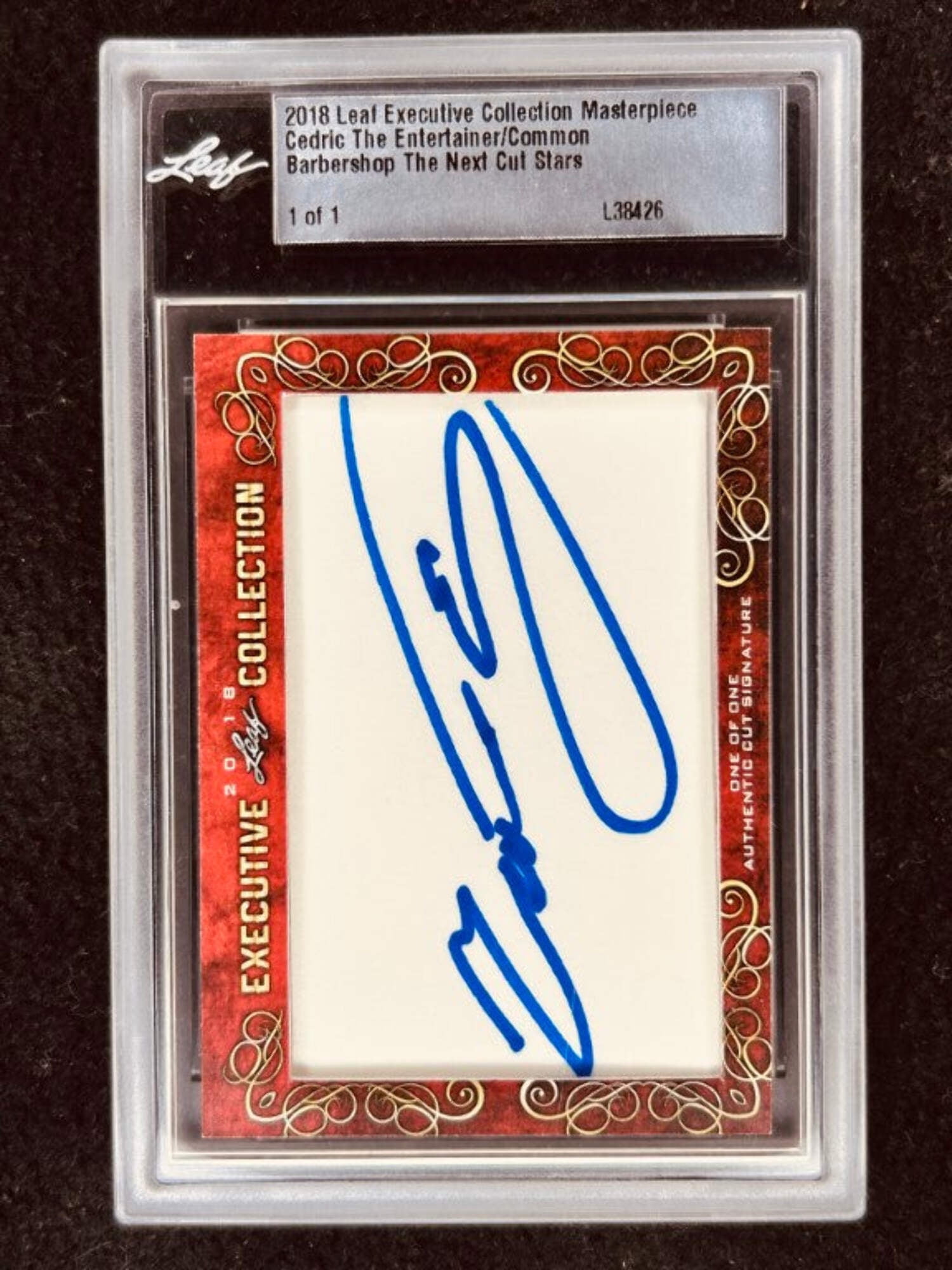 Cedric the Entertainer and Common 2018 Leaf Masterpiece Cut Signature ...