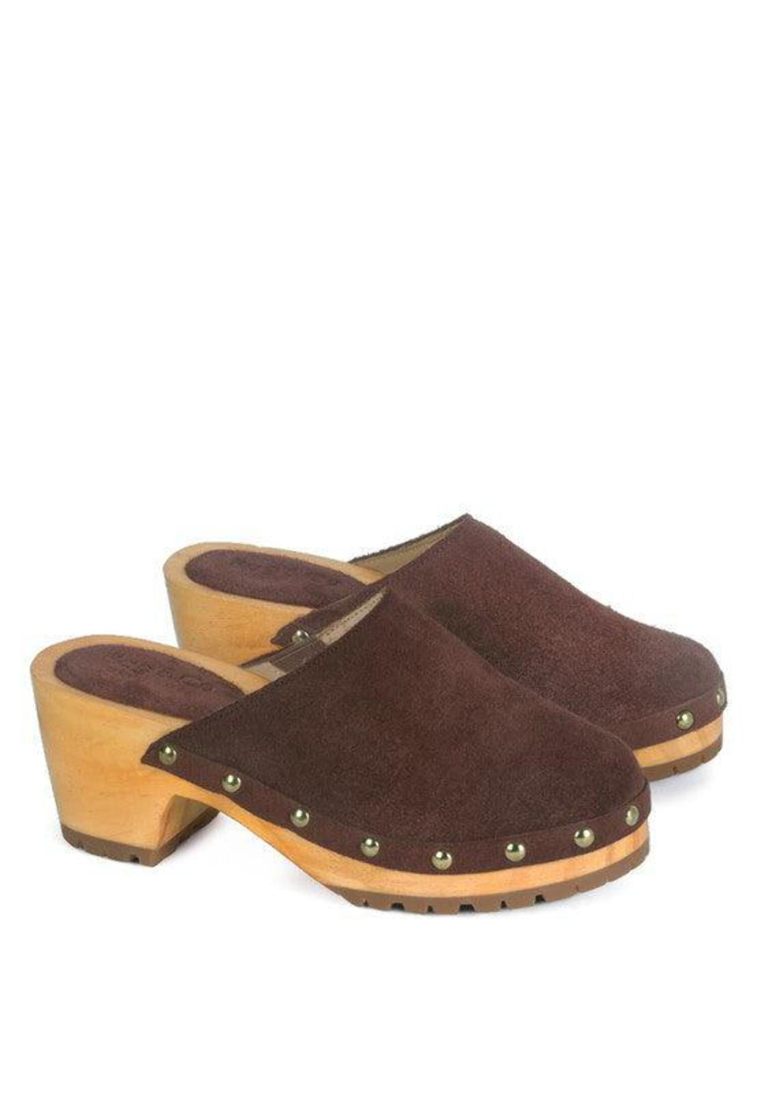 Cedrus Fine Suede Studded Clog Mules - Walmart.com