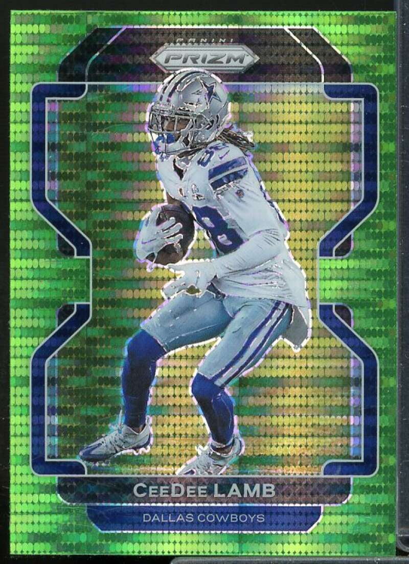 CeeDee Lamb Card 2021 Panini Prizm Prizms Neon Green Pulsar #239 ...