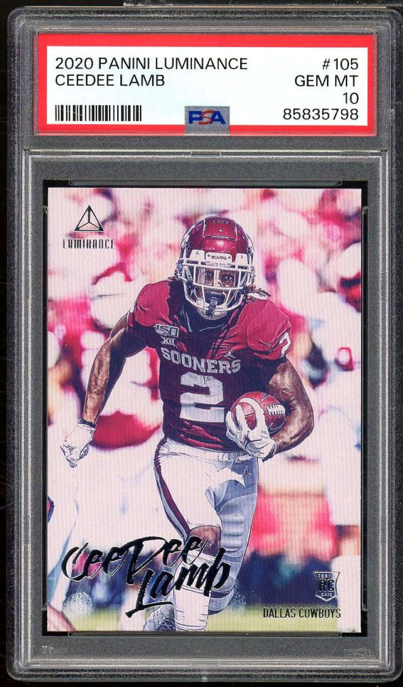 CeeDee Lamb Rookie Card 2020 Panini Luminance #105 PSA 10 - Walmart.com