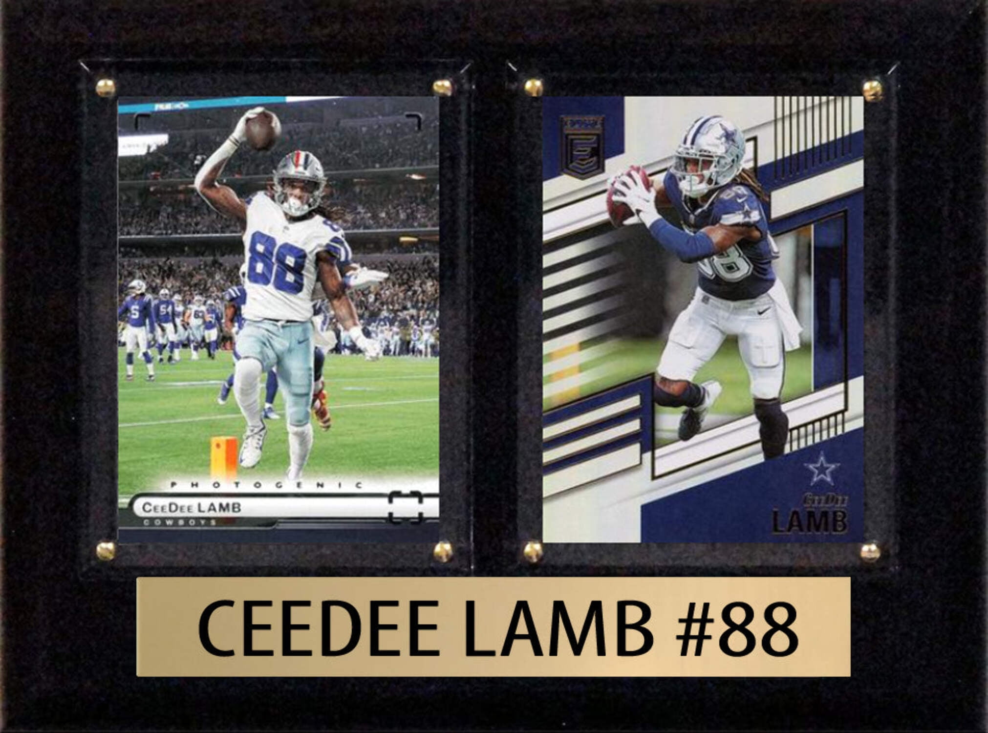 CeeDee Lamb Score Donruss 2022 2021 2 Card 6" x 8" Plaque Cowboys ...