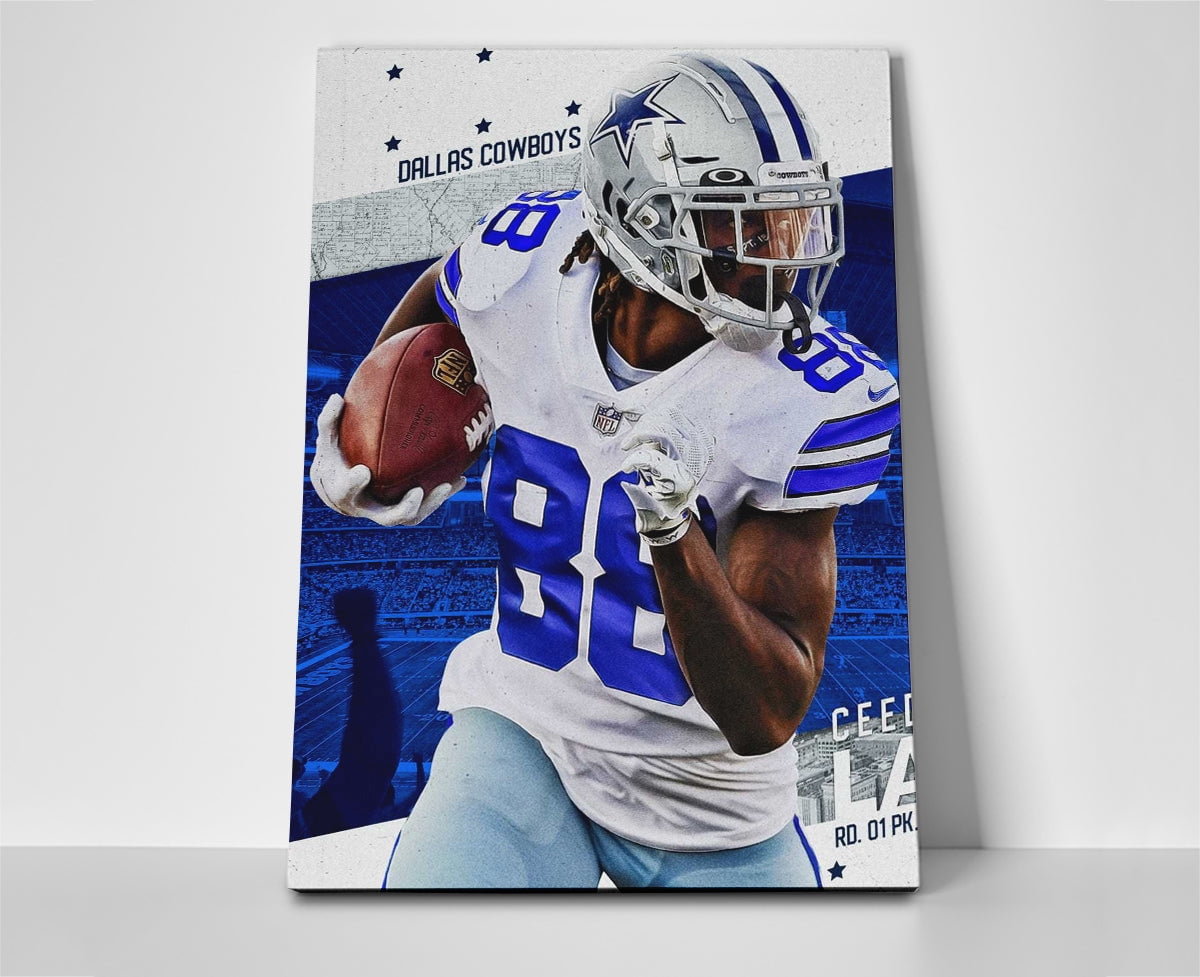 Ceedee Lamb Cowboys Poster or Wrapped Canvas - Walmart.com
