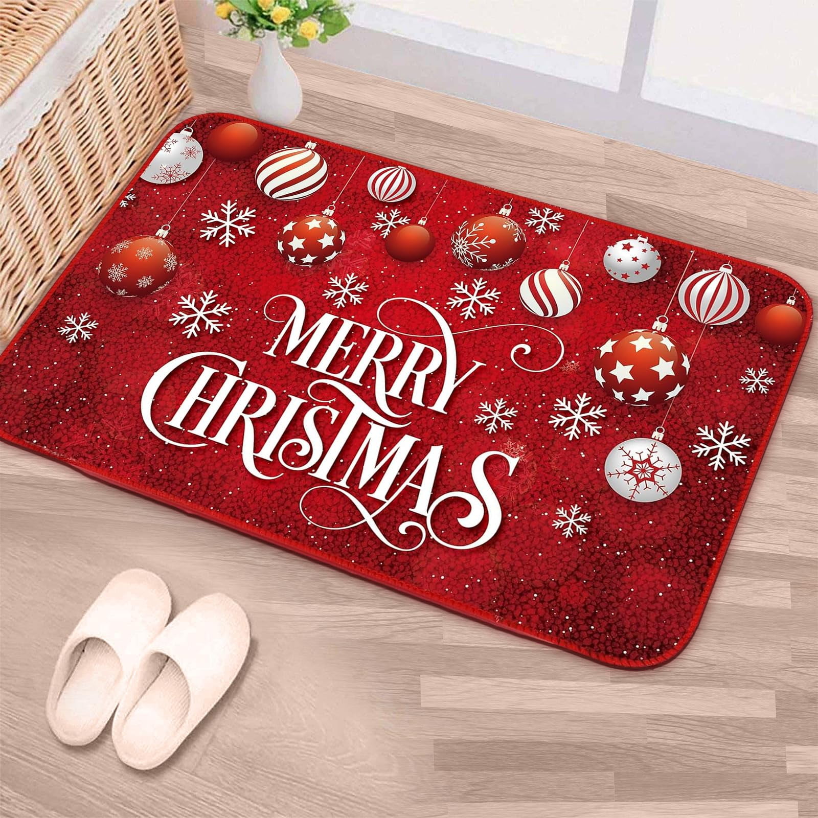 Ceenna Christmas Mat Absorbent Christmas Mat Christmas Decor Holiday ...