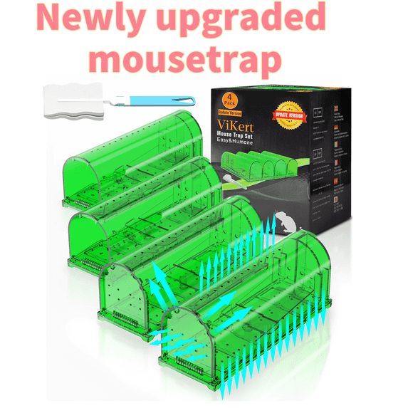 Ceenwes Humane Mouse Traps Indoor for Home/Outdoor, 4 Pack 93 holes ...