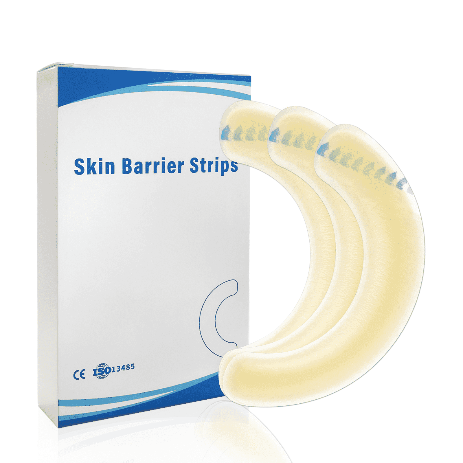 Ceeport 20 Pcs Elastic Ostomy Barrier Strips Waterproof Leak Skin ...