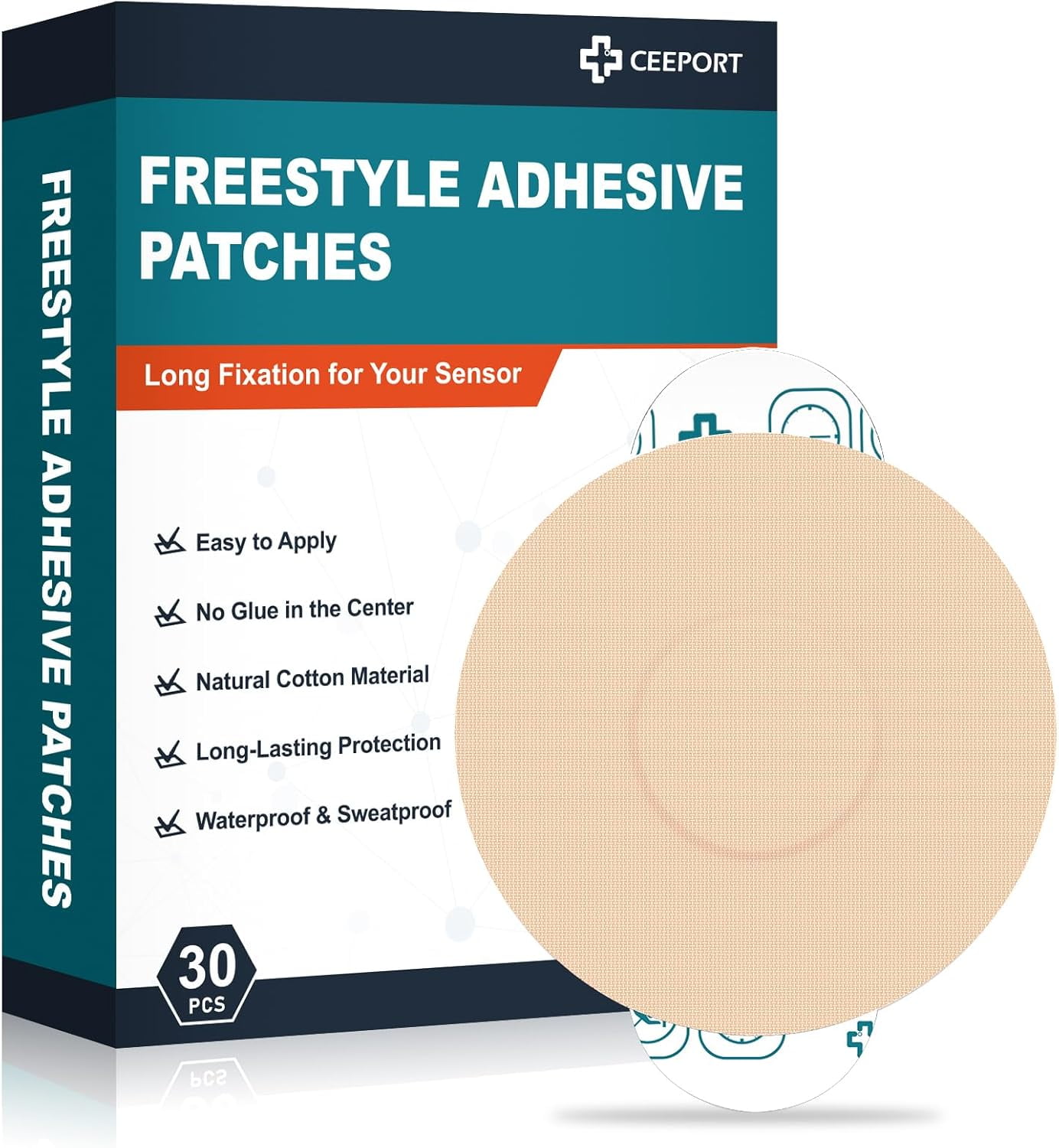 Ceeport 30 Pack Freestyle Adhesive Patches, Sensor Covers Intended for ...
