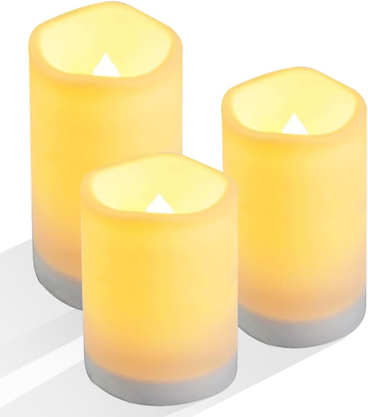 Ceestyle Solar Powered, Weatherproof, Flickering, Outdoor Candles - 3 ...