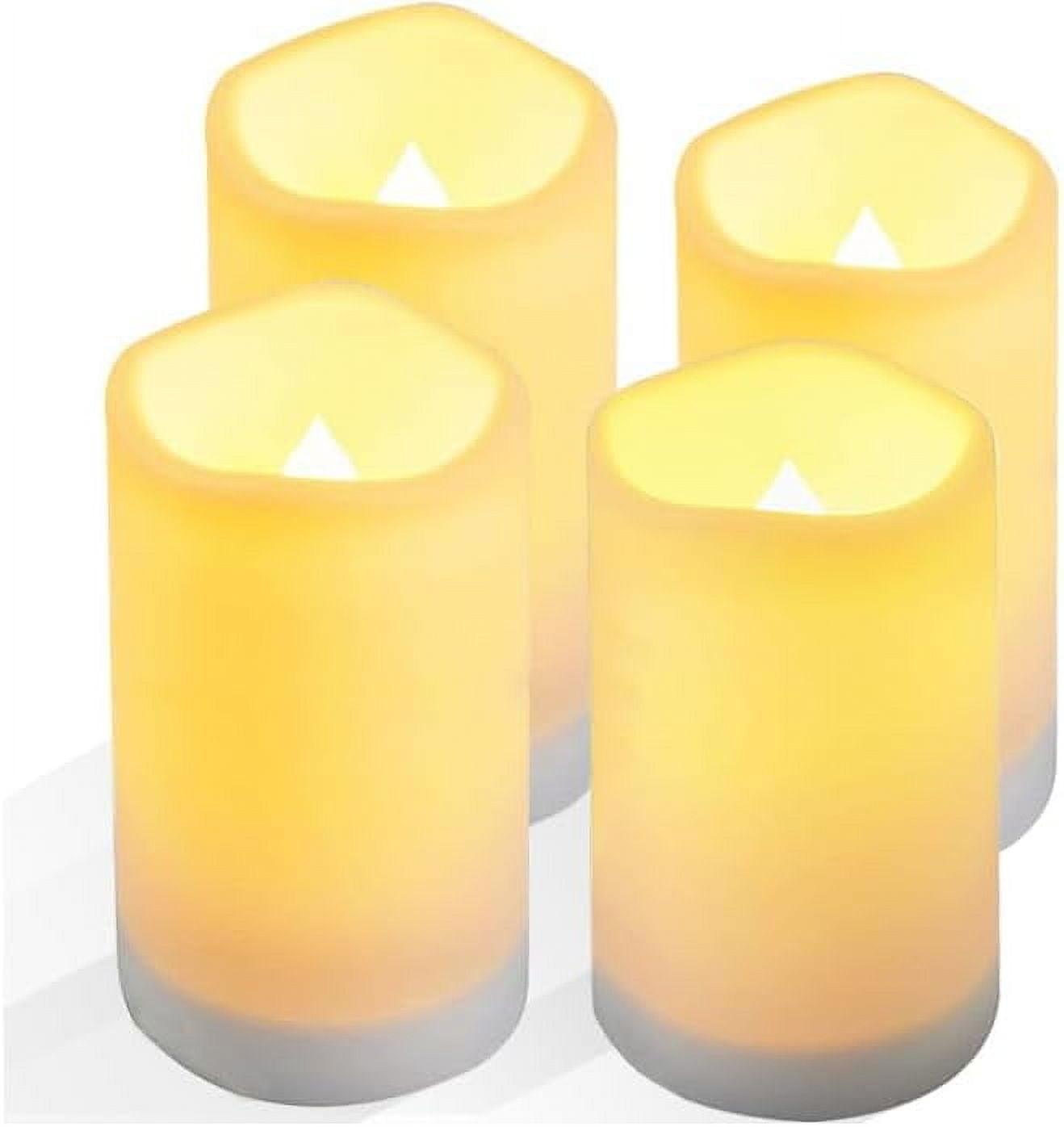 "Ceestyle Weatherproof Outdoor Solar Powered LED Flameless Pillar ...