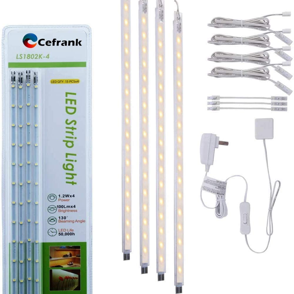 Cefrank LED Display Light Bars - 4X 16inch Linkable Slim Light Strip ...