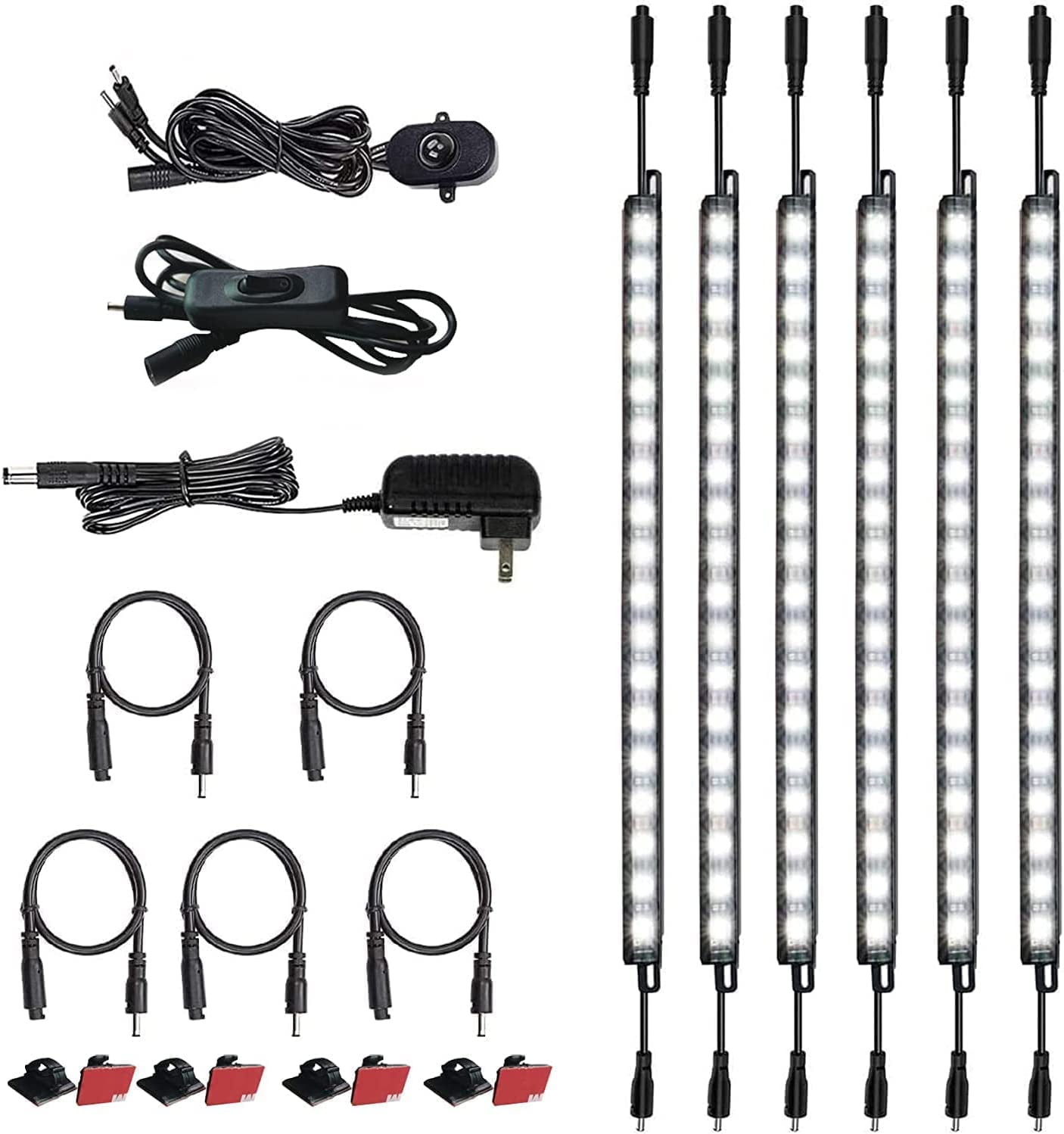 Cefrank LED Safe Lights Motion Activated, (6) 12" Linkable Light Bars ...