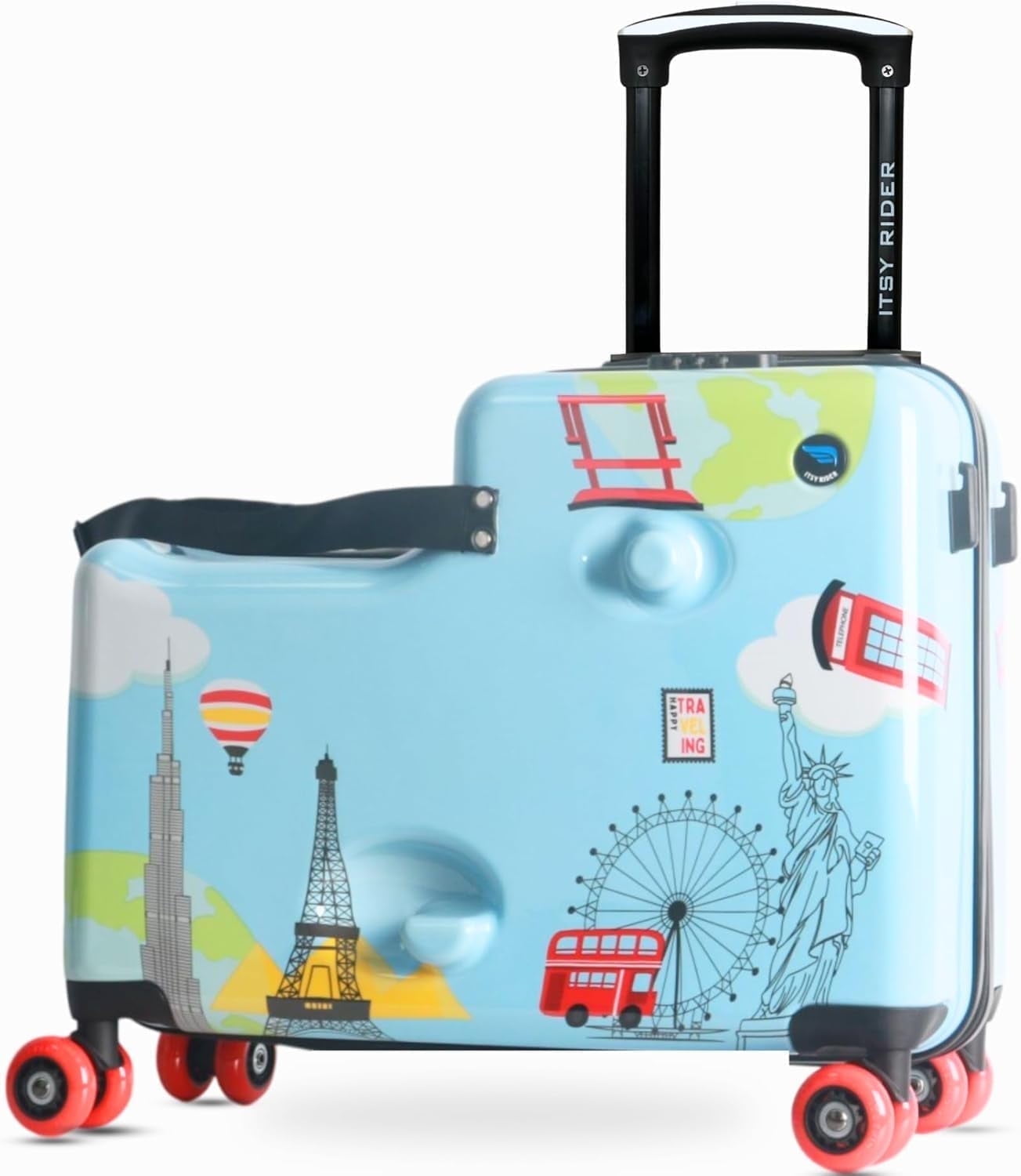 Cegali 2025 Itsy Rider 20" Ride-on Suitcase for Kids with Double ...