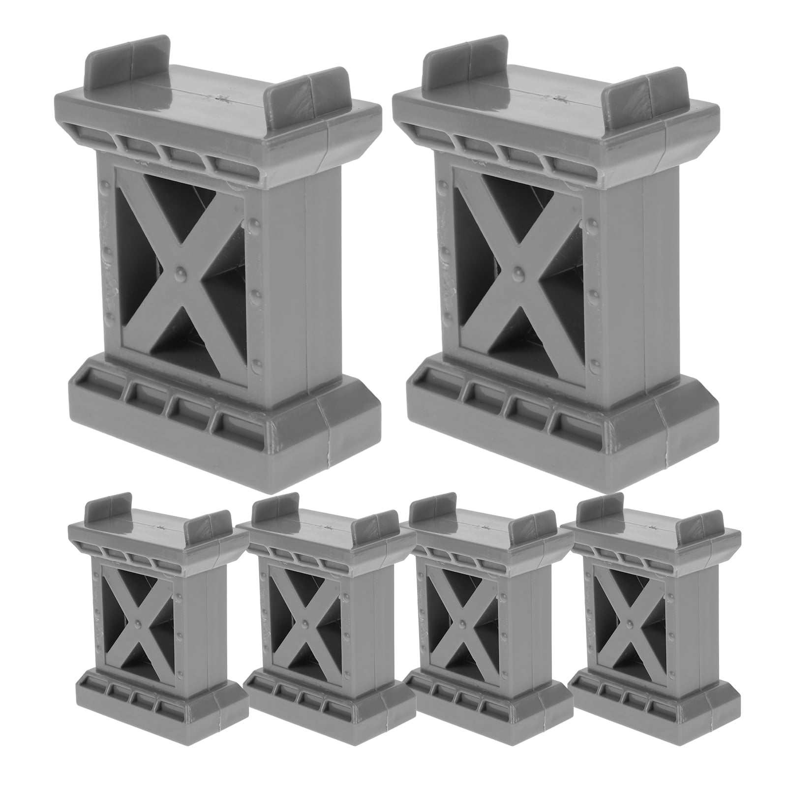 Ceiather 6pcs Train Bridge Pier High Level Blocks Track Riser ...