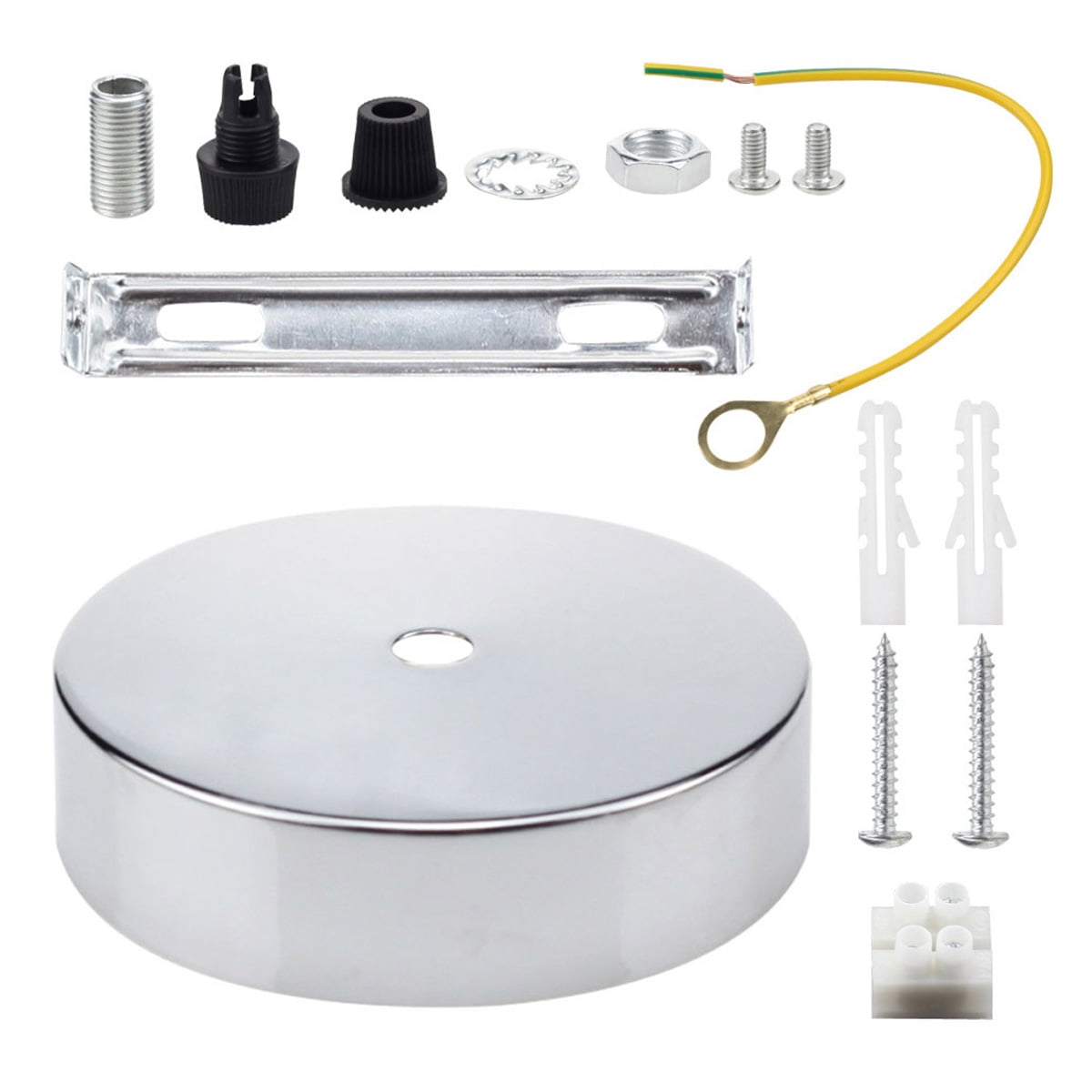 Ceiling Canopy Light Kit For Pendant Lighting, Industrial Chrome Color ...