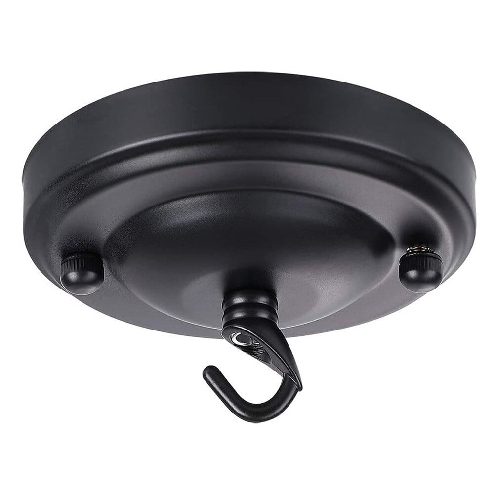 Retro Style Light Fixture Mounting Plate Black Metal for Home with ...