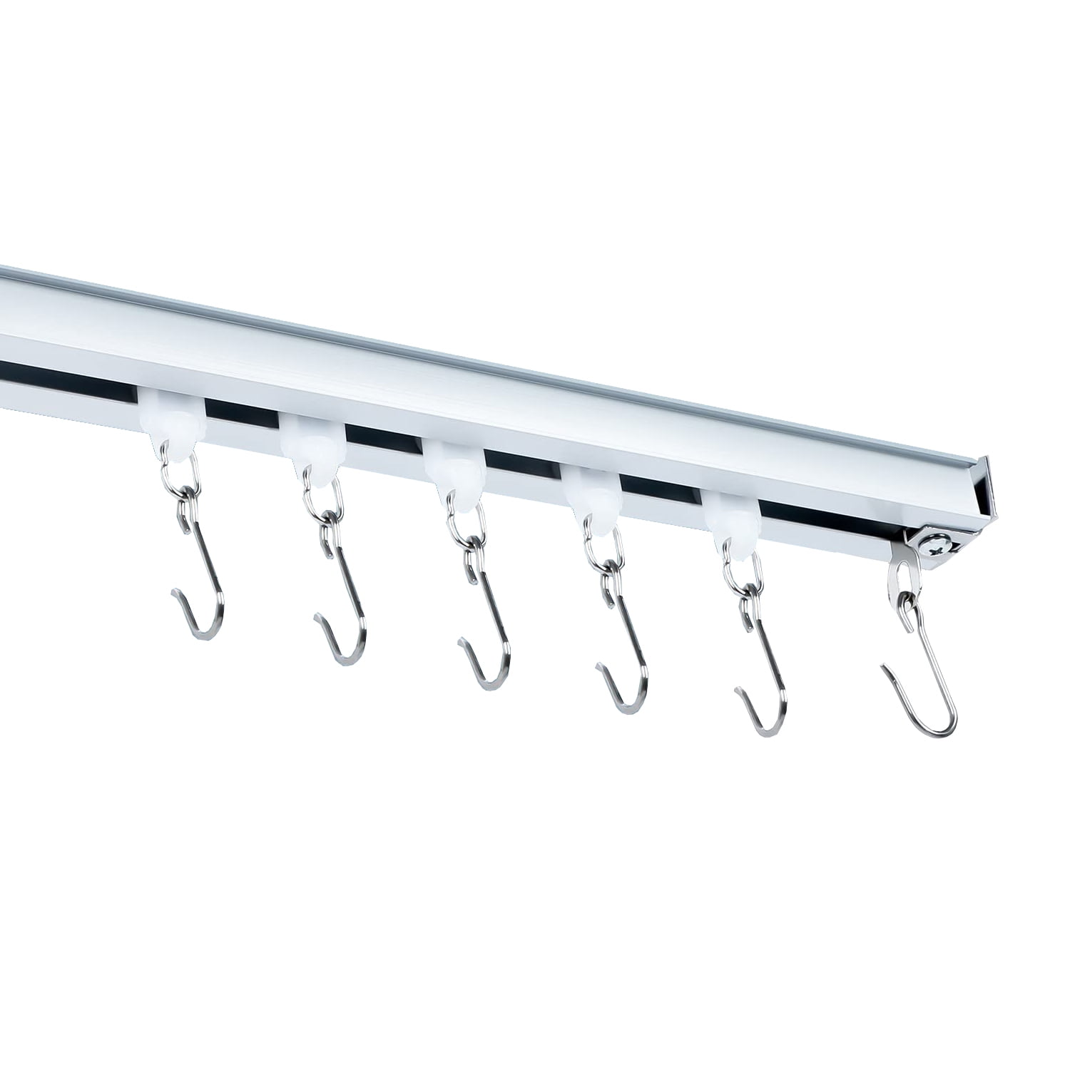 Ceiling Curtain Track, Mount, Comes with Track, Roller Hooks, Hardware ...