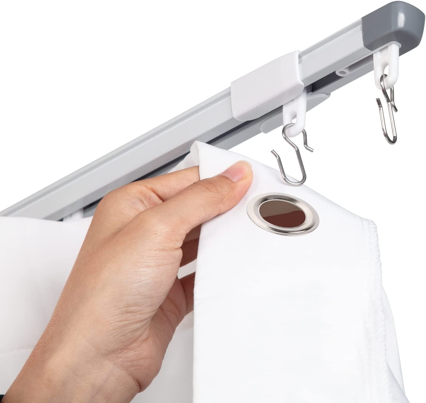 Ceiling Curtain Track,Retractable Ceiling Track for Curtains,4.8-8.15ft ...