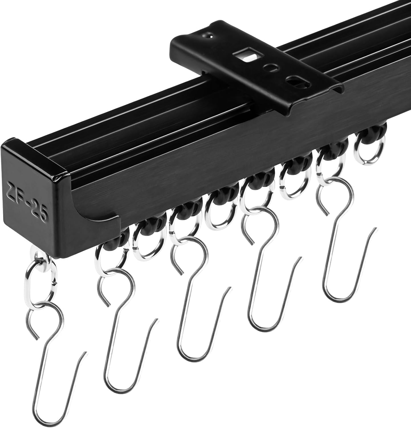 Ceiling Curtain Track Room Divider Curtain Rods Track with Hooks ...