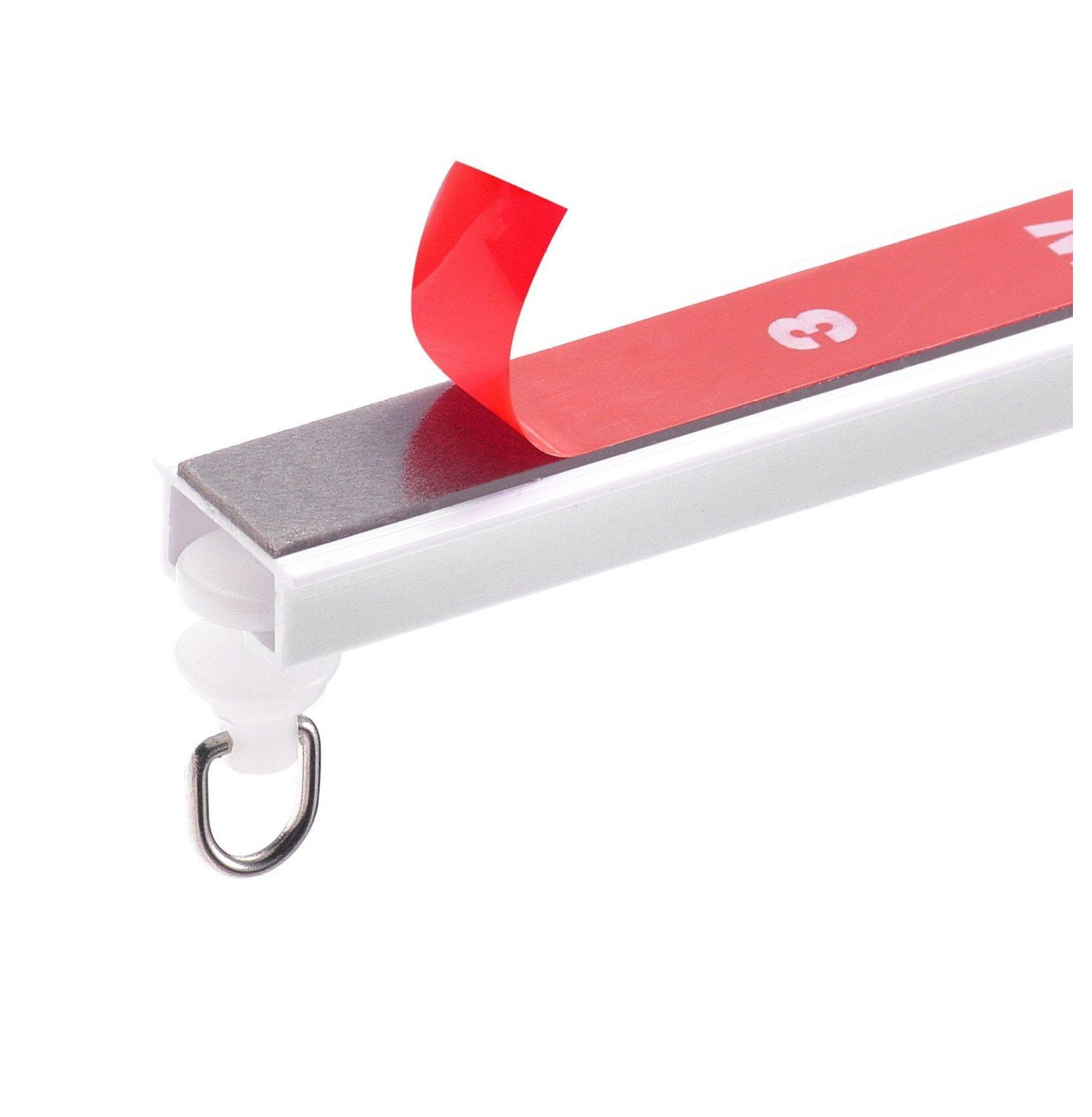 Ceiling Curtain Track Set 9.9 FT, White Room Divider Track System, Self ...