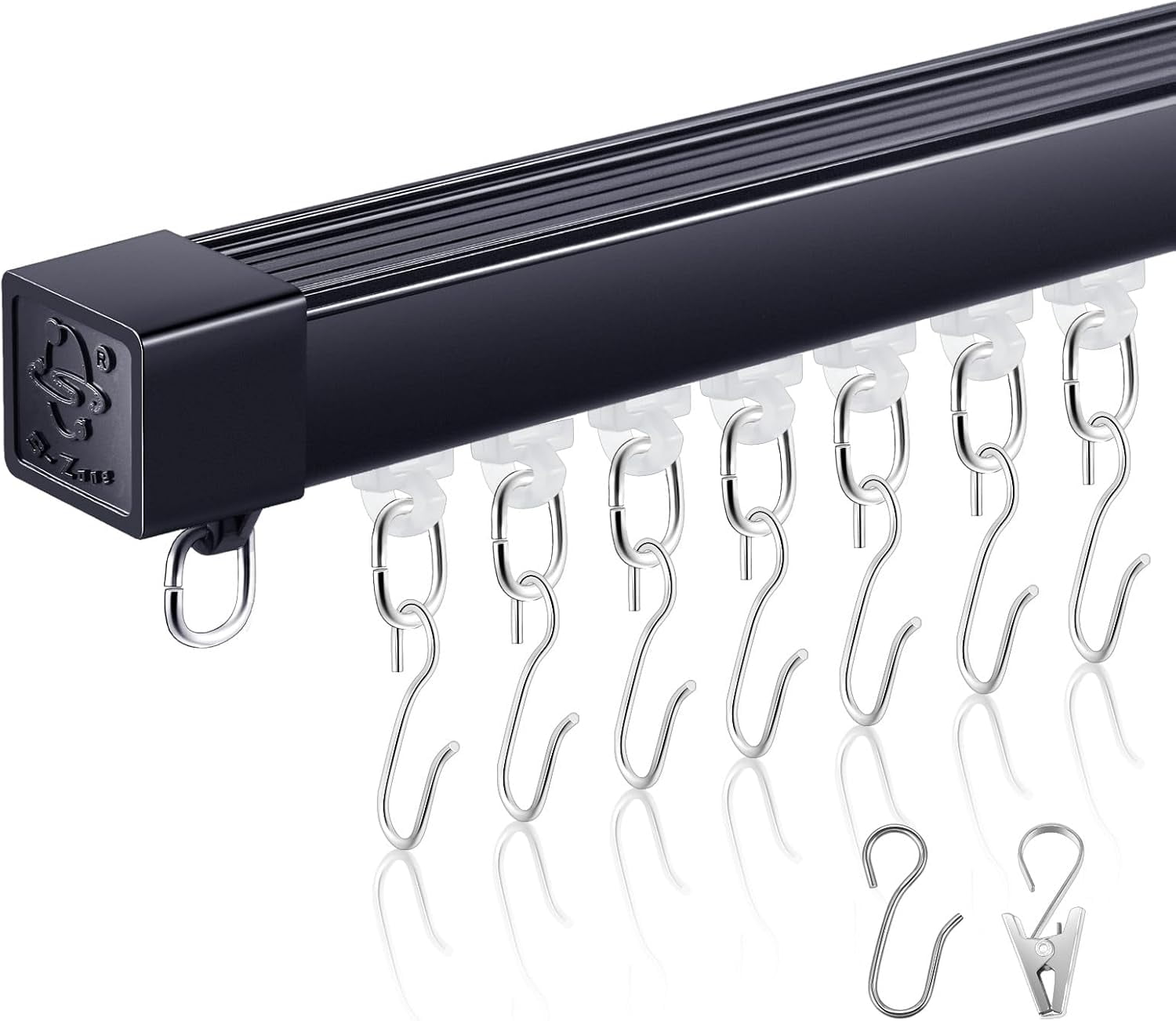 Ceiling Curtain Track Set Heavy Duty Curtain Track Ceiling Mount ...