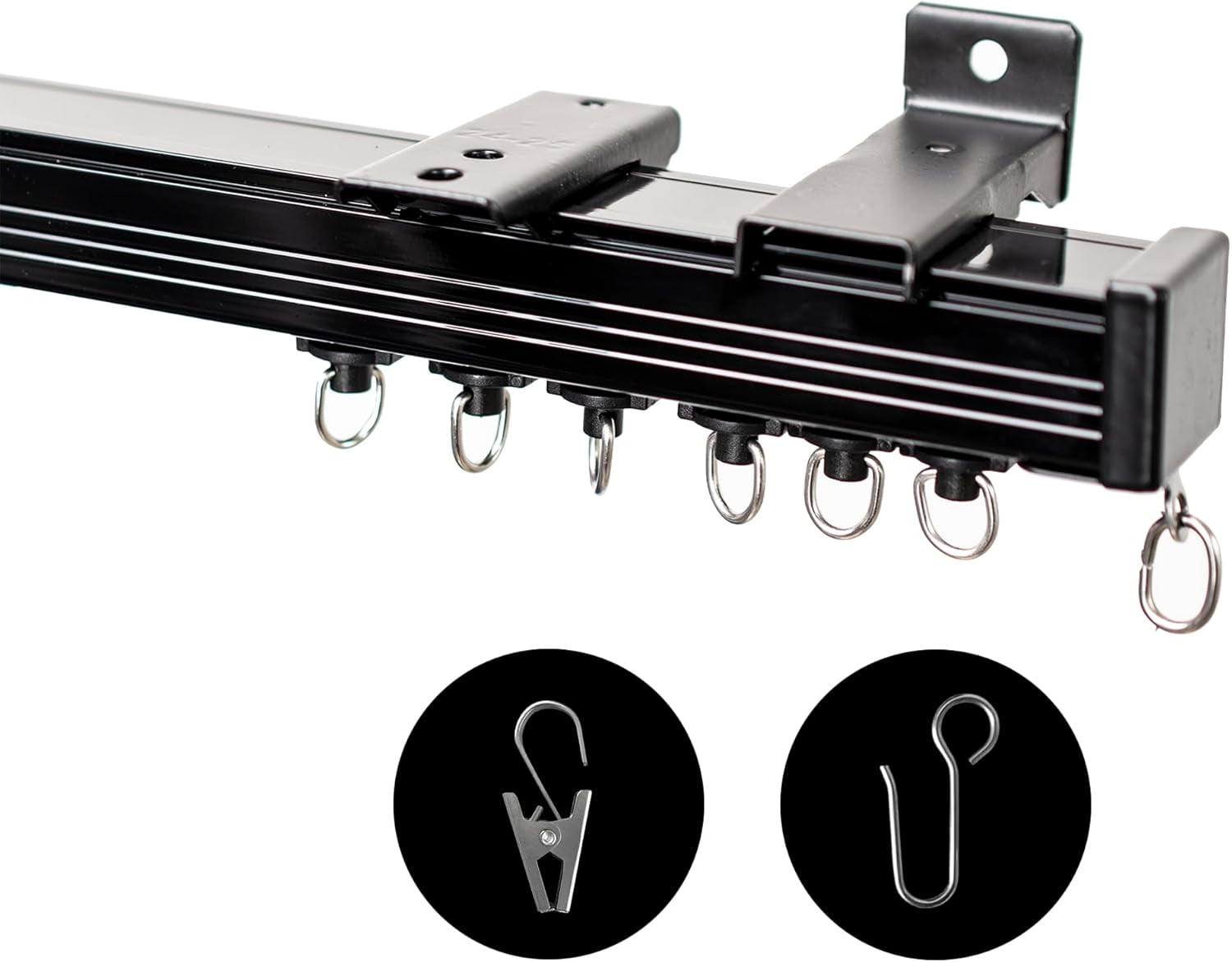 Ceiling Curtain Track, Ceiling Wall Mount Room Divider Curtain Track ...