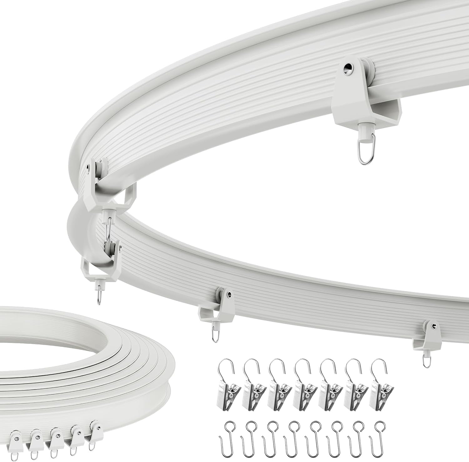 Ceiling Curtain Track curved curtain rod Curtain track Ceiling Mount ...