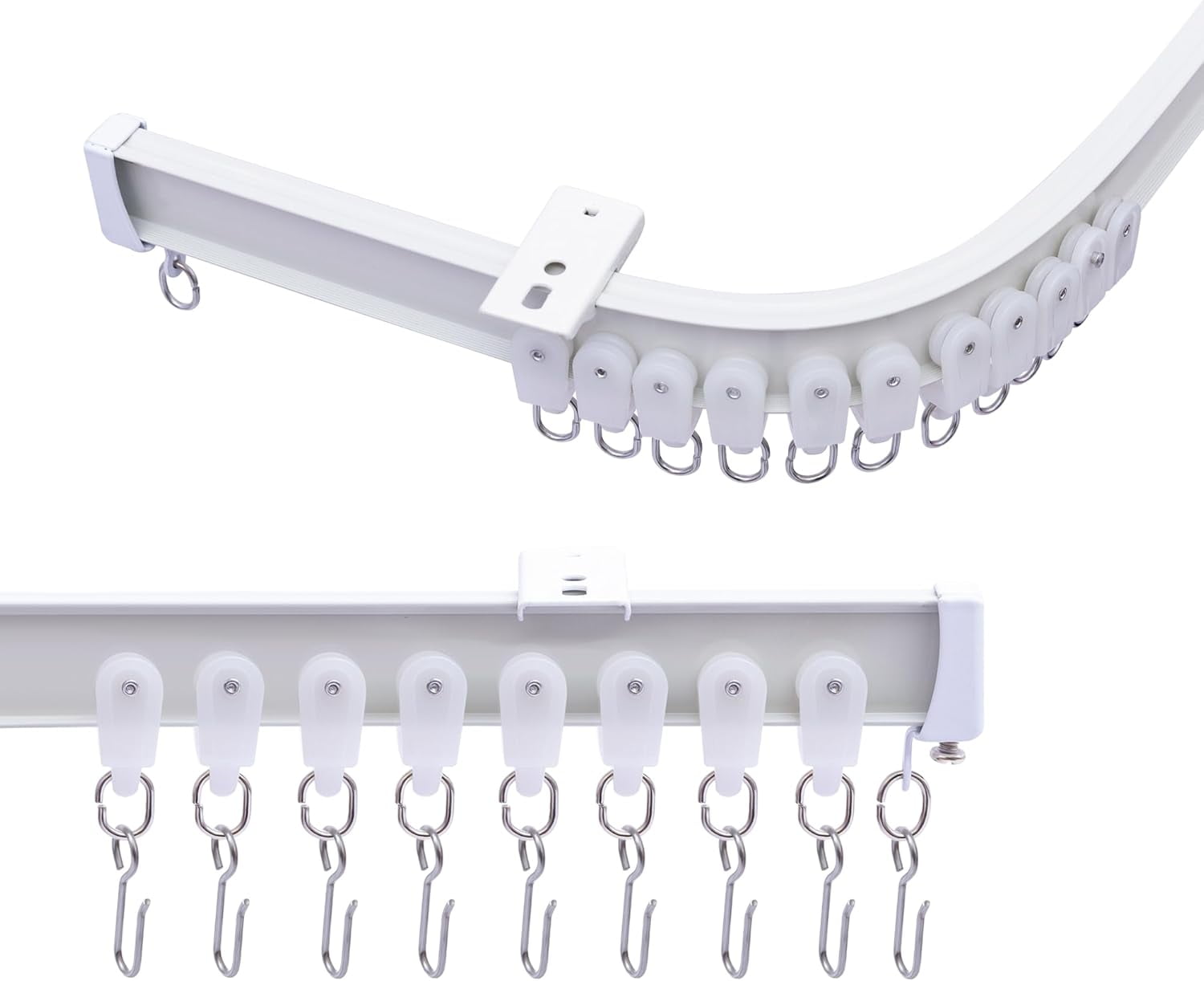 Ceiling Curtains Track Aluminum Flexible Bendable Tracks Rod Room ...