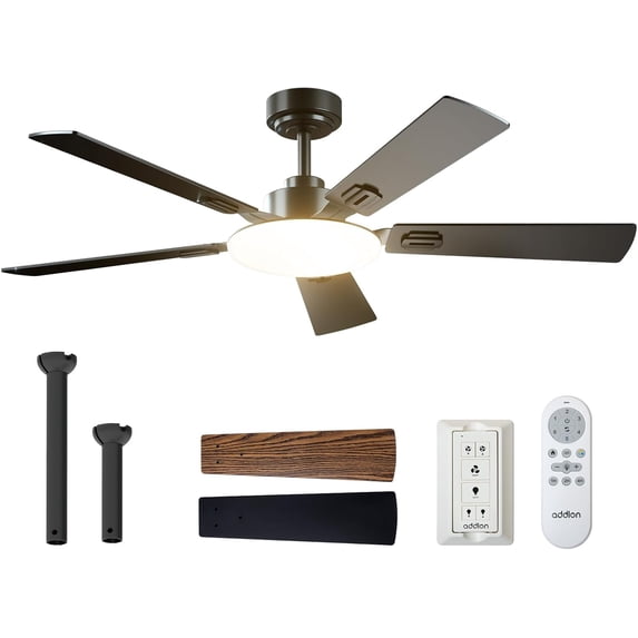 Ceiling Fa with Lights, 52 inch Black Ceiling fan with Light and Remote ...