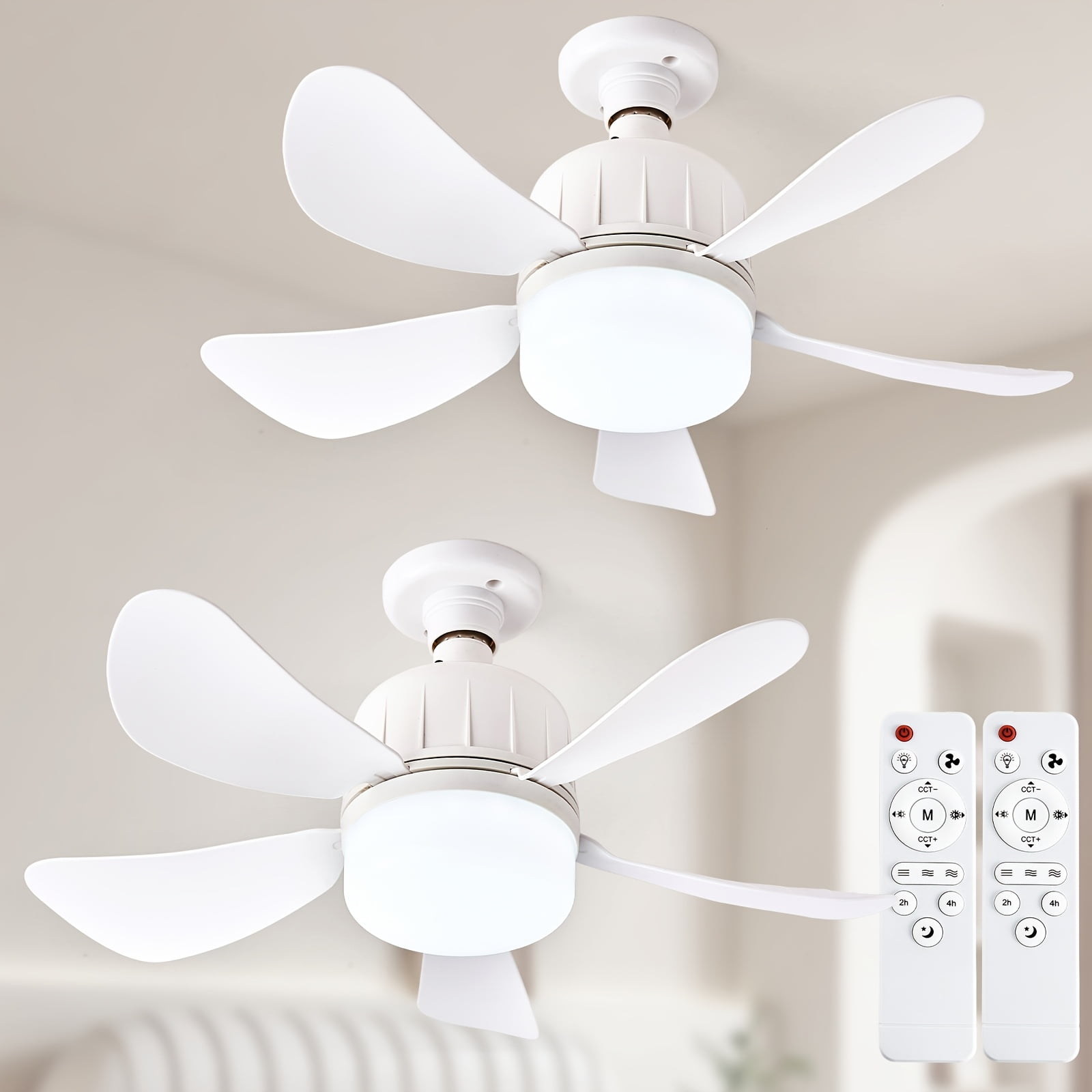 Ceiling Fan with 3-Speed Adjustable Fan Blades, Overload & Short ...