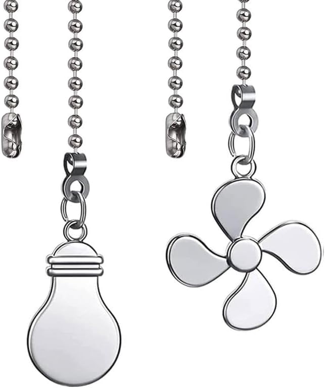 Ceiling Fan Chain Extenders - 12 Inch Ornaments with Decorative Light ...