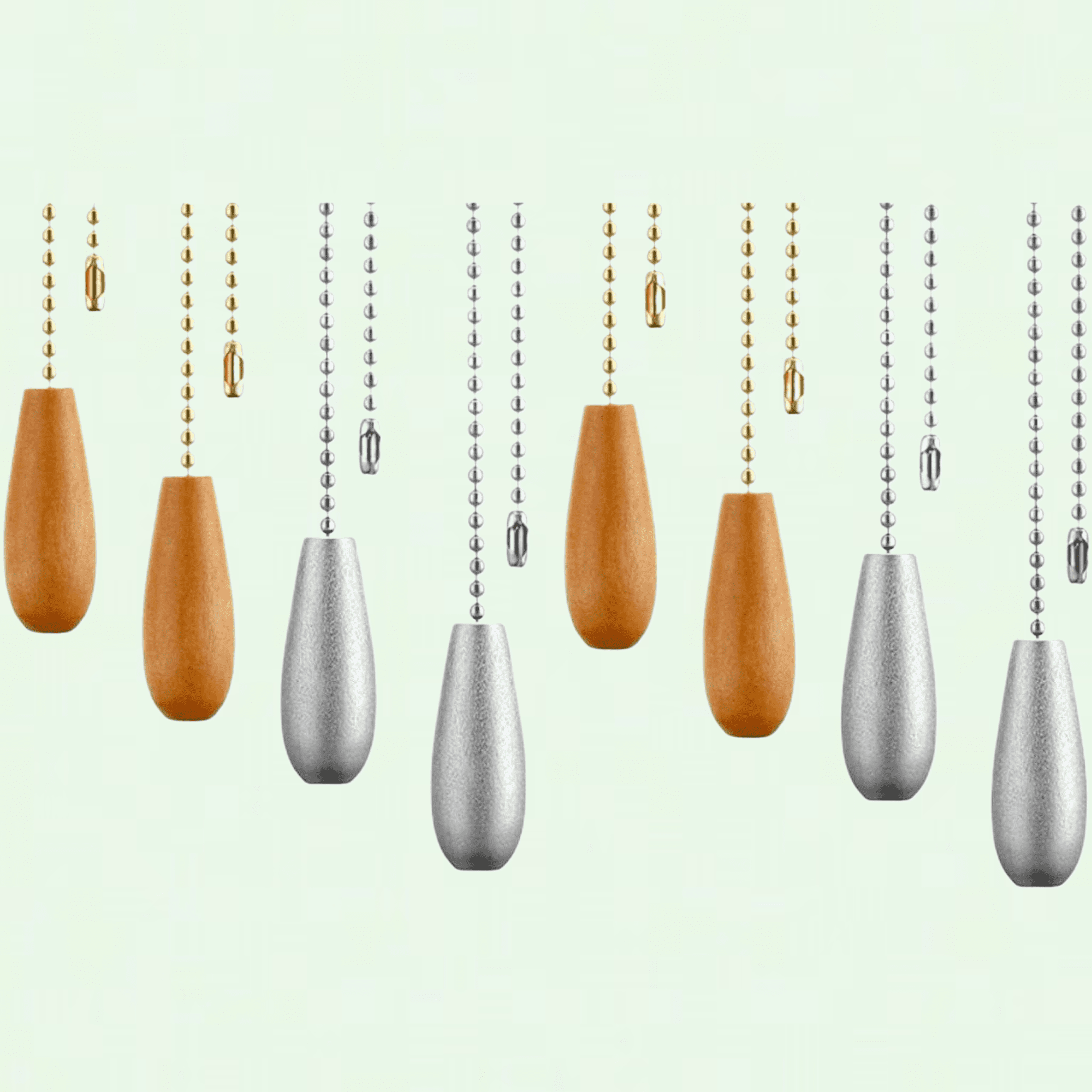 Ceiling Fan Chain Pulls, 8 Pieces Wooden Extension Pull Chain for ...