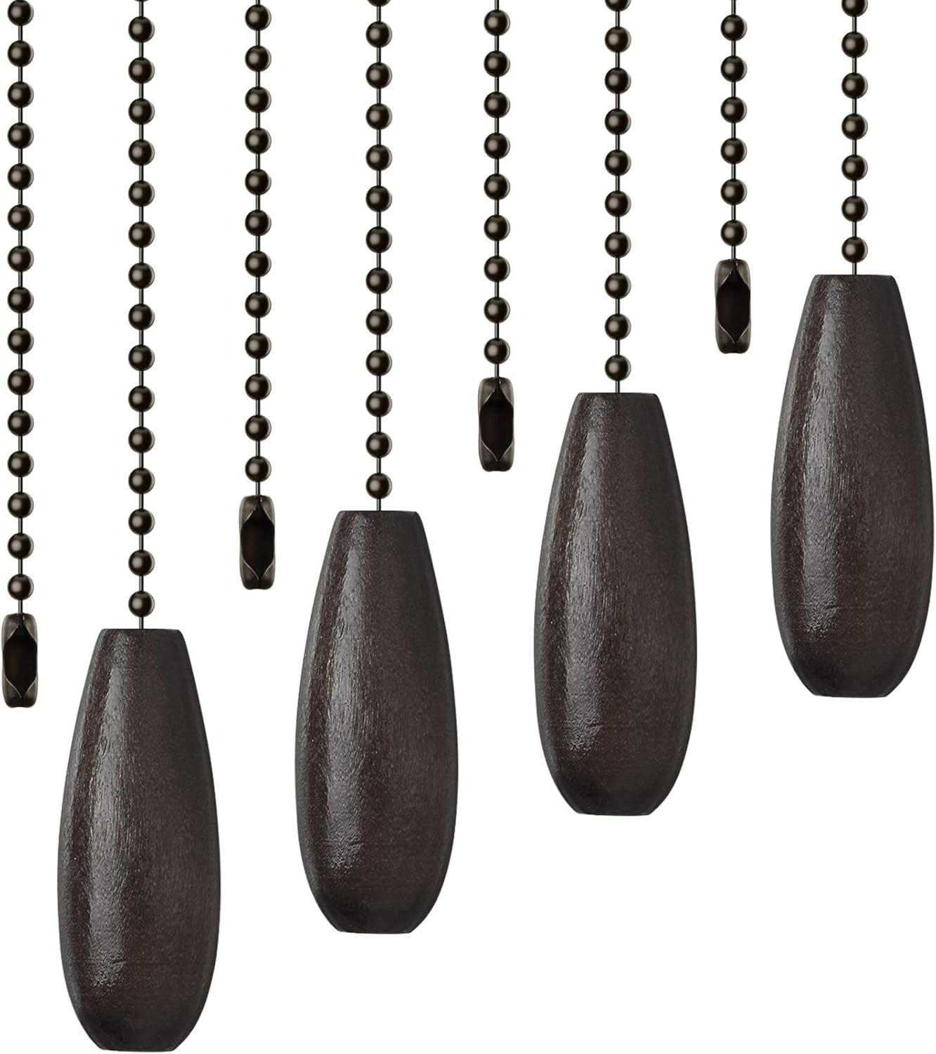 Ceiling Fan Chain Pulls Pack of 4, Wooden Pull Chain Extension Pull ...