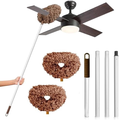 Ceiling Fan Cleaner Duster, 2 Pack Reusable Microfiber Duster with ...