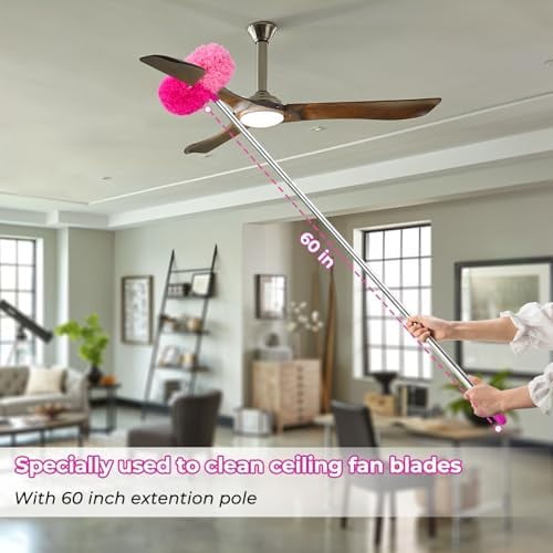 Ceiling Fan Cleaner Duster with 60 inch Extension Pole, Dusters for ...