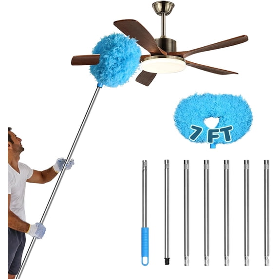 Ceiling Fan Cleaner Duster - Adjustable Duster with Extension Pole ...