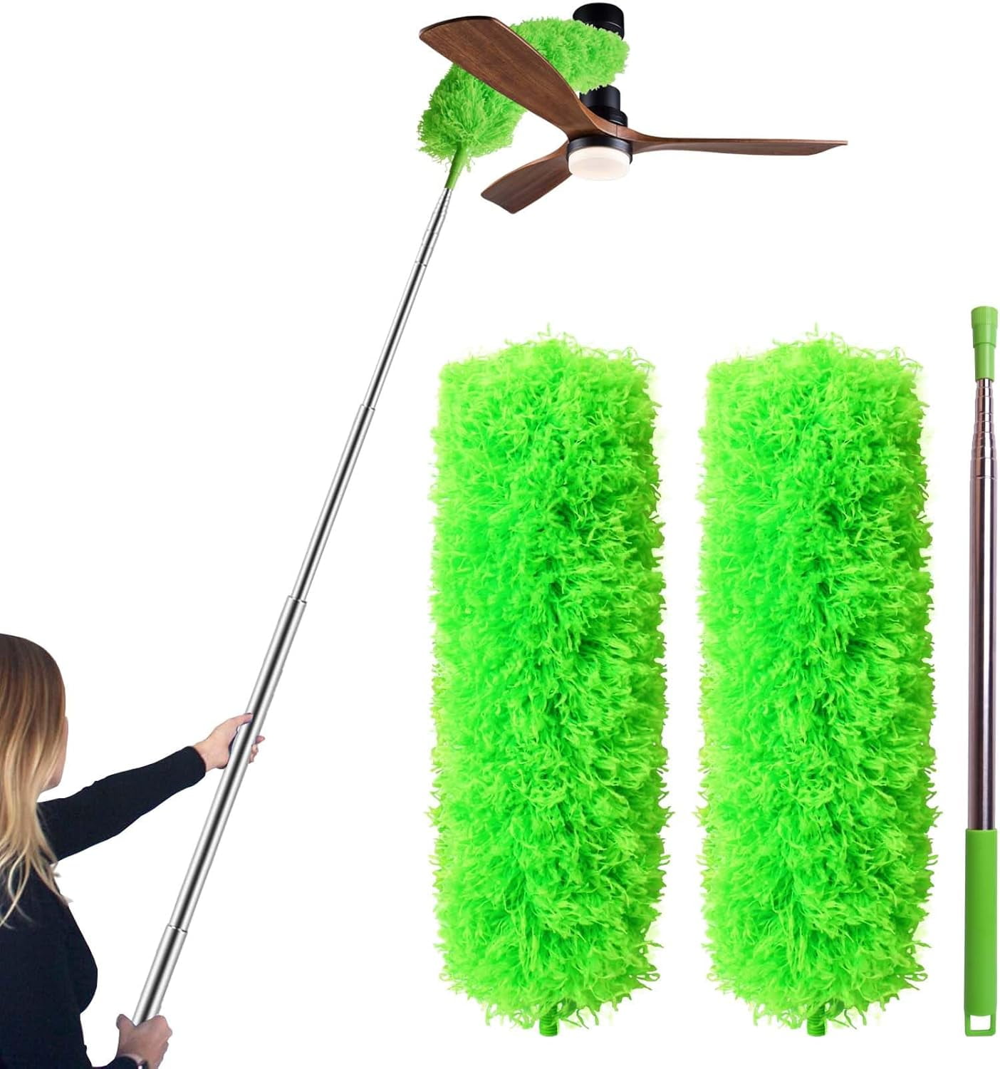 Ceiling Fan Cleaner Duster, Extendable Long Duster for High Ceilings ...