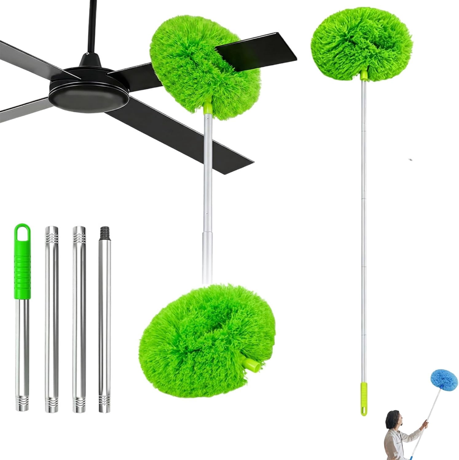 Ceiling Fan Cleaner Duster, Reusable Ceiling Fan Cleaner Duster with ...