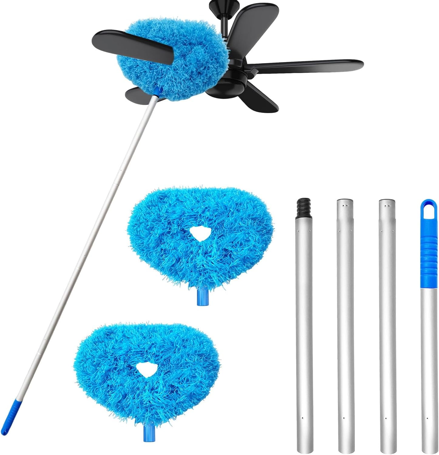 Ceiling Fan Cleaner Duster, Reusable Microfiber Ceiling Fan Blade ...