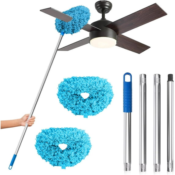 Ceiling Fan Cleaner Duster, Reusable Microfiber Duster with Extension ...