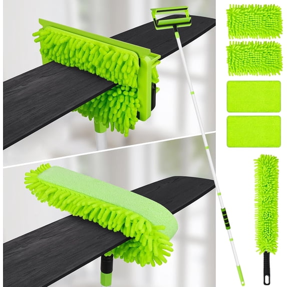 Ceiling Fan Cleaner Duster with 75'' Extension Pole, Flexible High ...