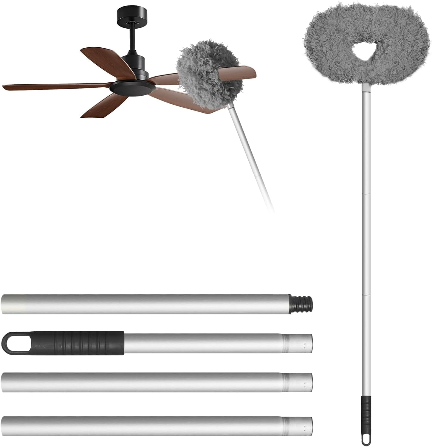 Ceiling Fan Cleaner Duster with Extension Pole, Adjustable from 13 to ...