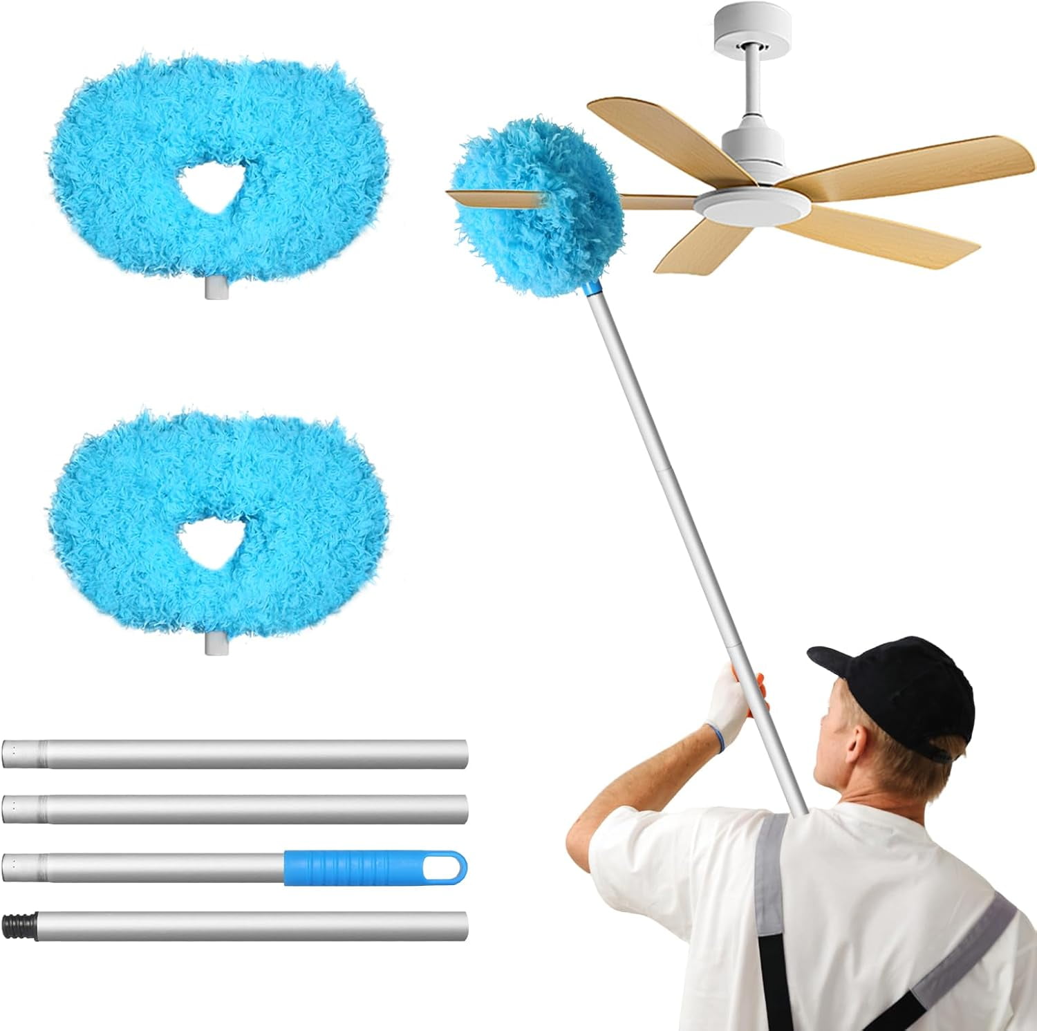 Ceiling Fan Cleaner Duster with Extension Pole, Feather Dusters for ...
