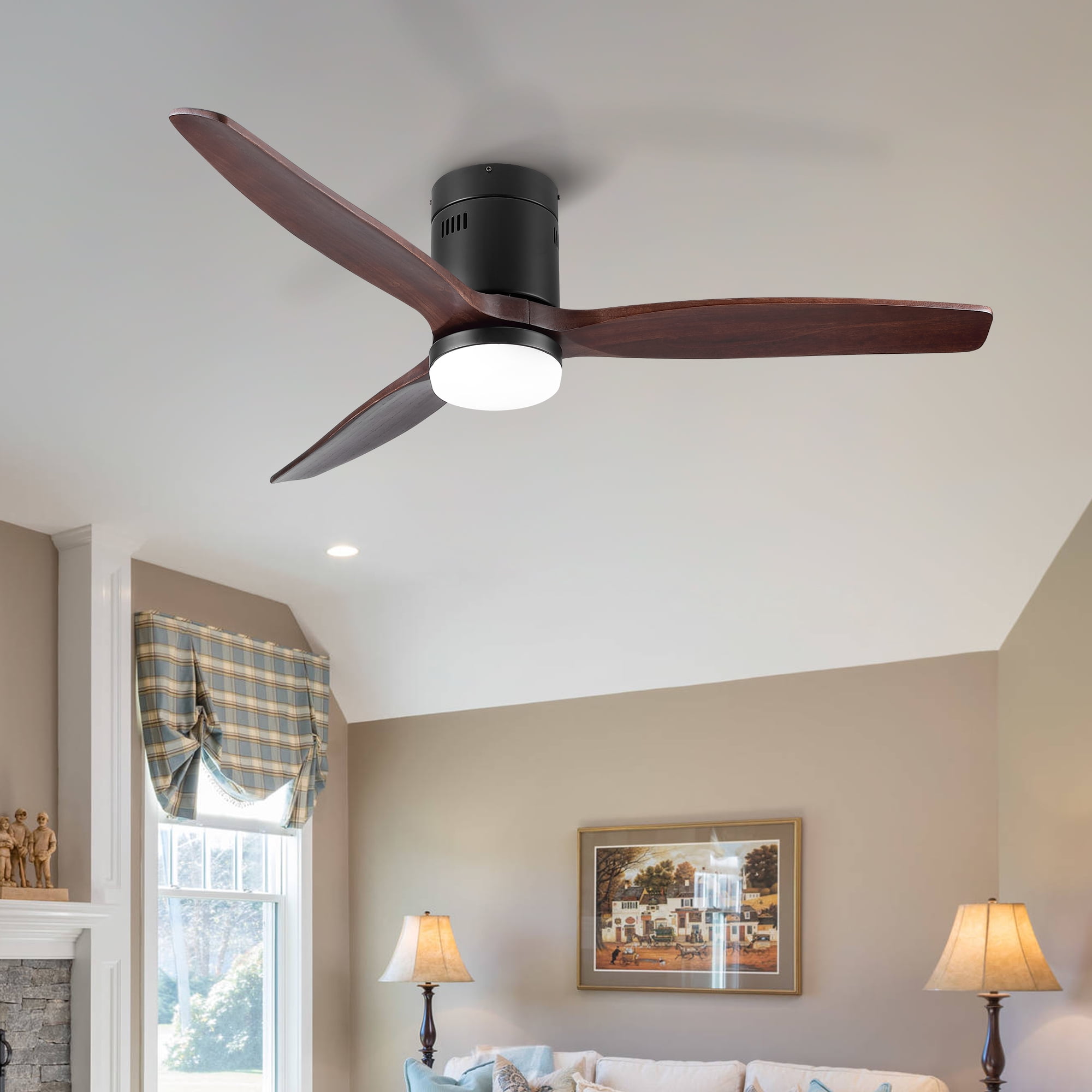 Ceiling Fan, DFITO 52" Remote Control Ceiling Fan with Light, Modern ...