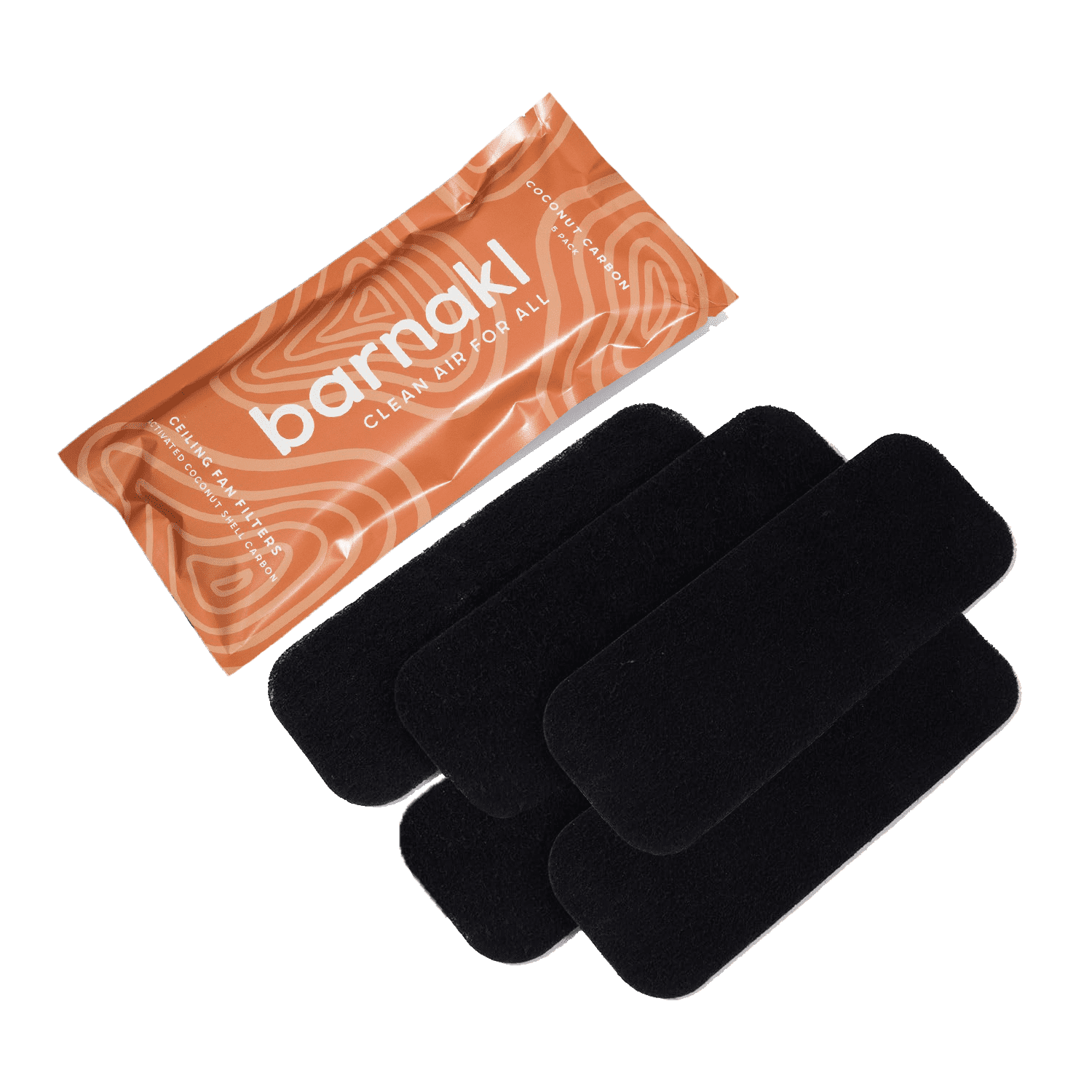 Barnakl Ceiling Fan Filters | Unscented Activated Coconut Shell Carbon ...