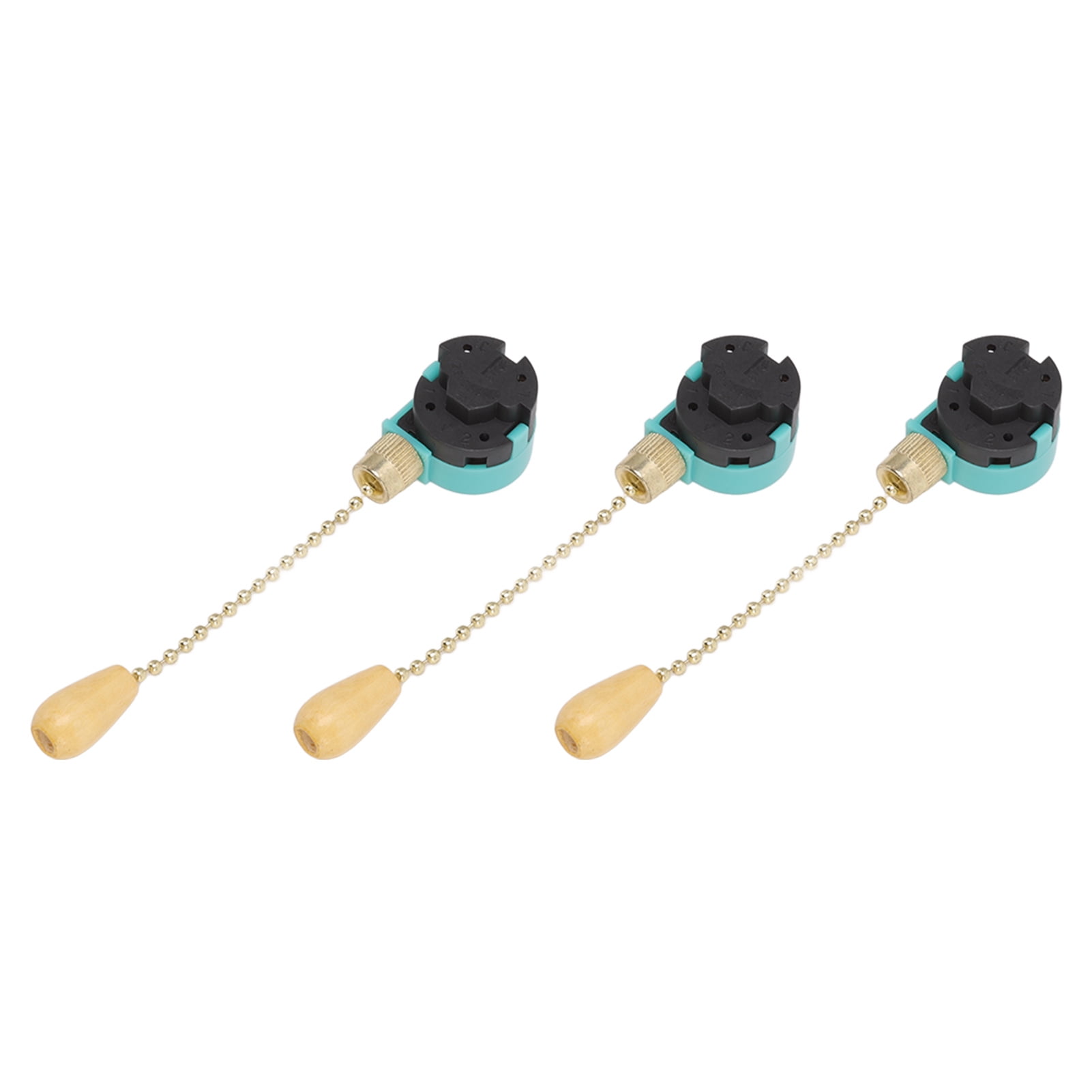 Ceiling Fan Lamp Pull Chain Switch 3 Speed 4 Wire Gold Finish - Set of ...