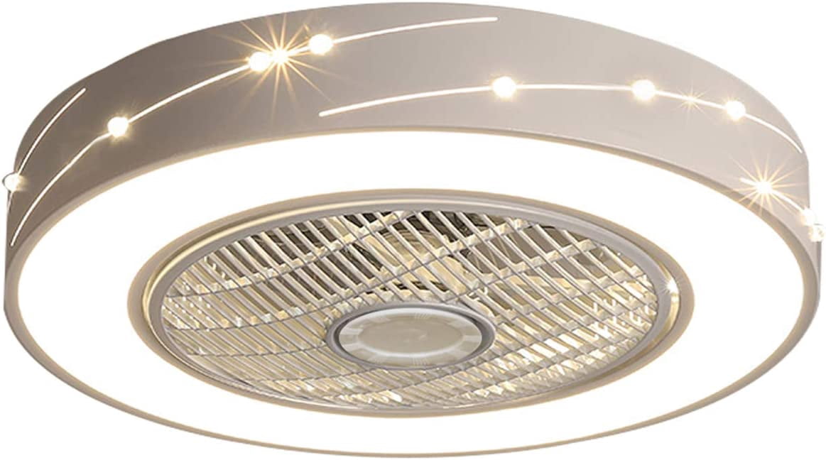 Ceiling Fan with Light, 21.6" Enclosed Fan,3 Colors 3 Speeds, Invisible ...