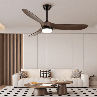 Wozzio 52 inch Ceiling Fan with Light and Remote, 3CCT Dimmable LED ...